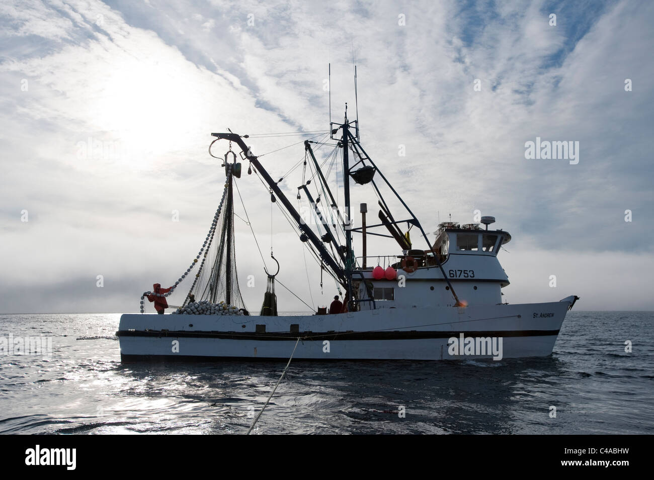Prince William Sound, Alaska. Salmon boats fishing in summer Stock ...
