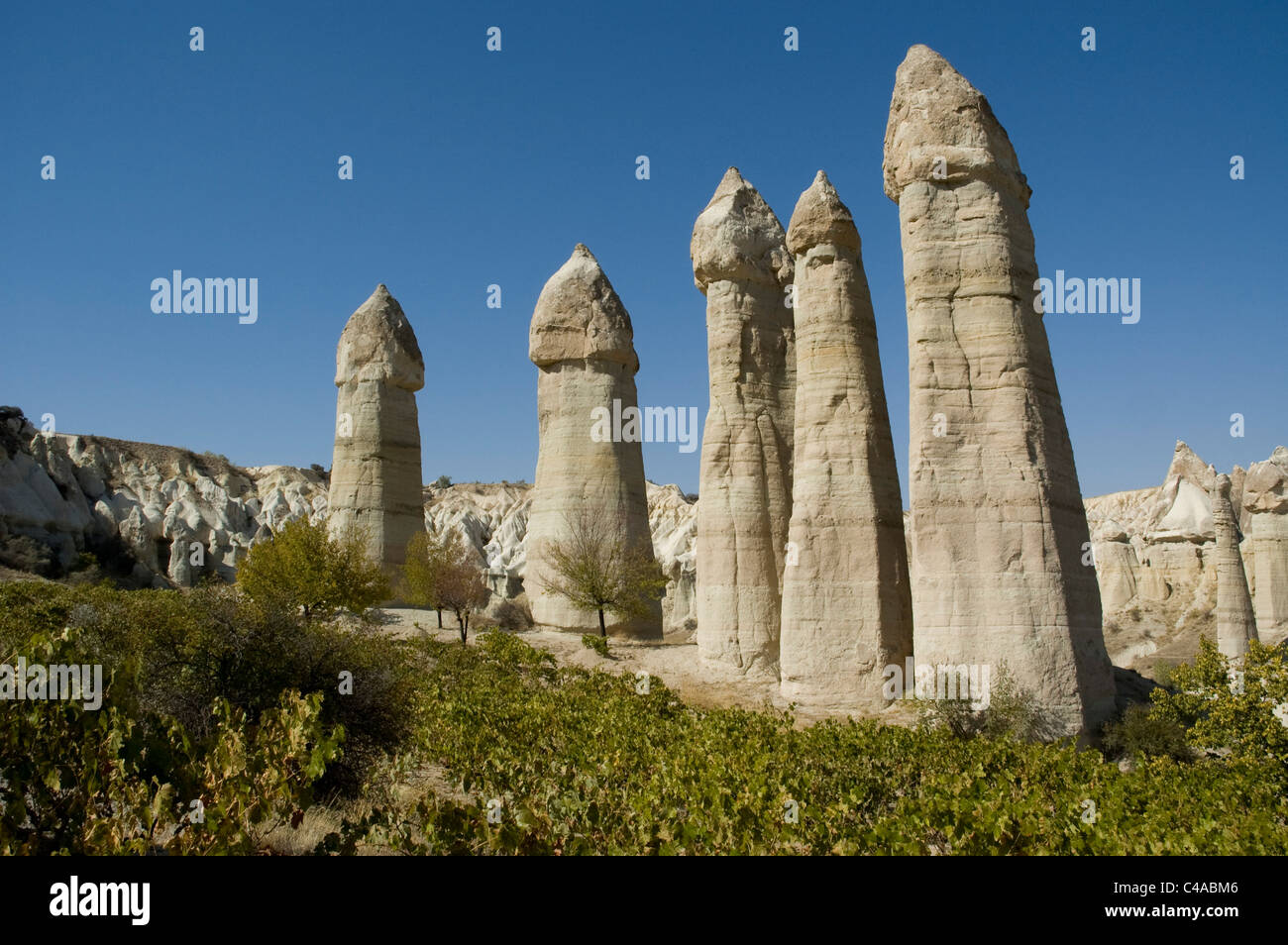 Photograph of the Kapadokya's pillars in Turkey Stock Photo - Alamy