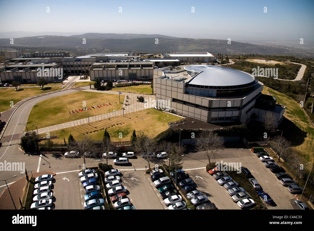 Aerial photograph of industrial compound of Teffen in the Upper Galilee ...