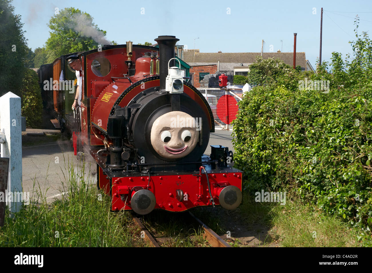 Tallyllyn Railway trains at Pendre, Tywyn, Gwynedd, Wales. The Talyllyn ...