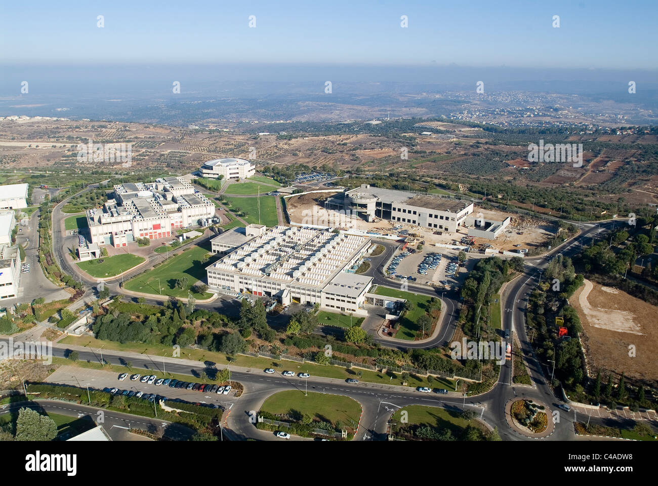 Aerial photograph of the industrial area of Teffen in the western ...