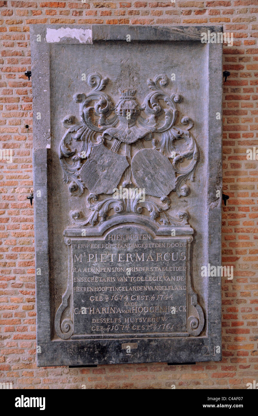 Leiden, Netherlands. Pieterskerk (St Peter's Church - 15thC) Wall ...