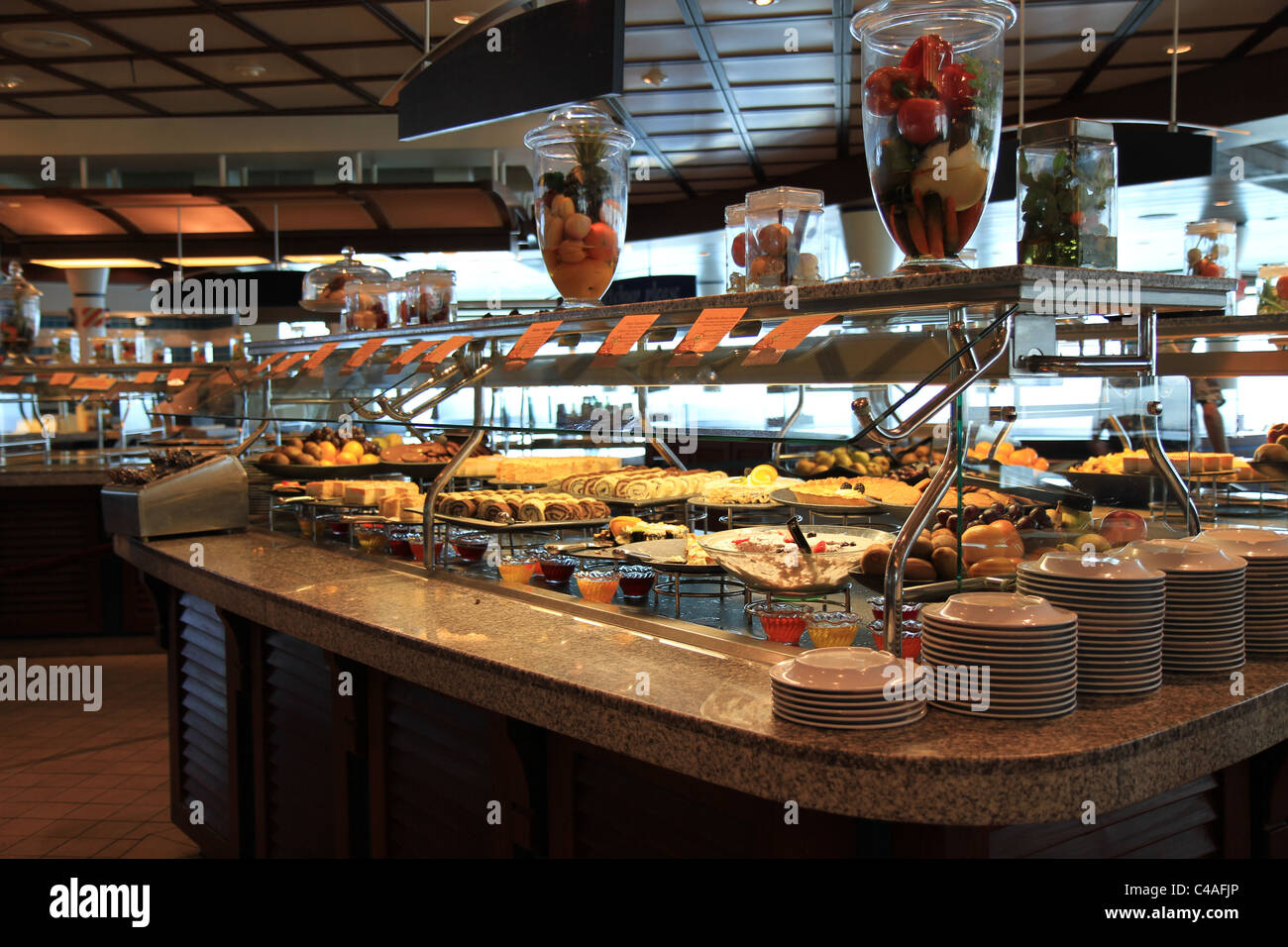 Food display at buffet Stock Photo - Alamy
