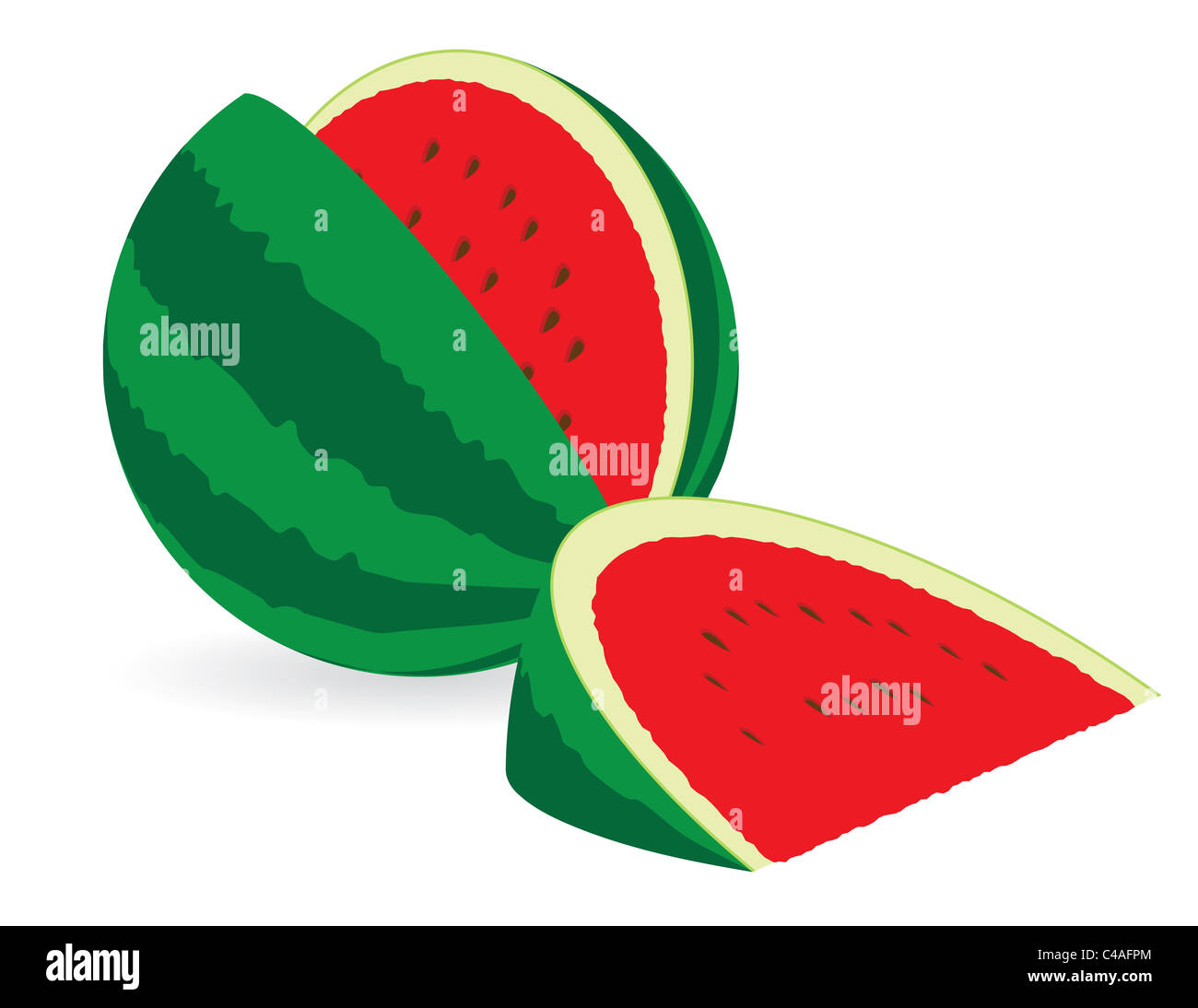 Fresh Watermelon cut isolated on white background Stock Photo - Alamy