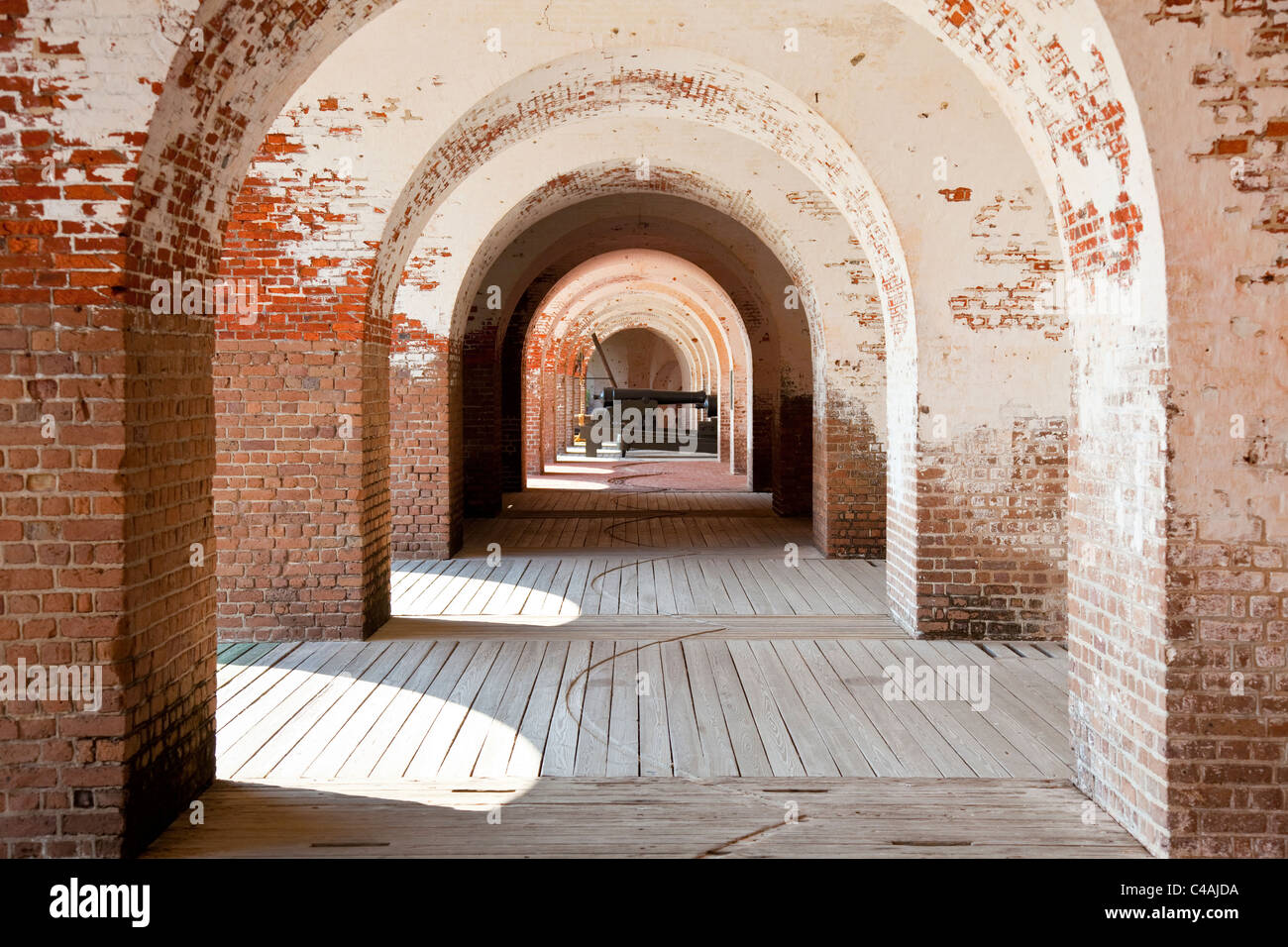 Inside Fort Pulaski National Monument, Tybee Island, Georgia Stock ...