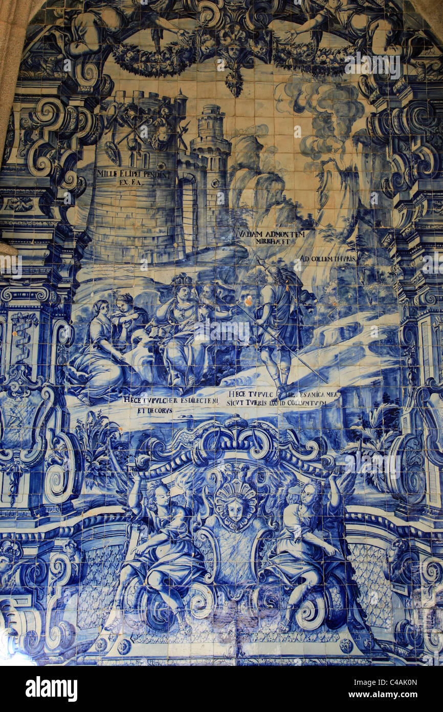 Ceramic Tiles, Porto Cathedral, Portugal Stock Photo - Alamy