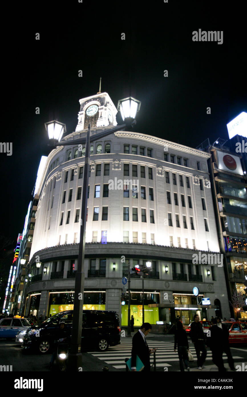 Ginza at night Stock Photo - Alamy