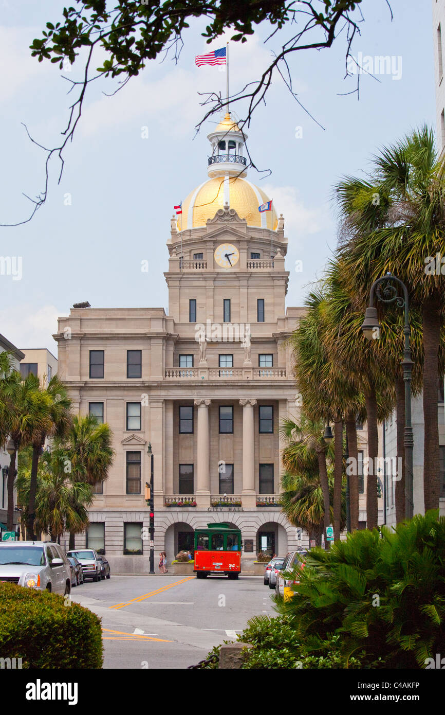 Savannah ga city hall dome hi-res stock photography and images - Alamy