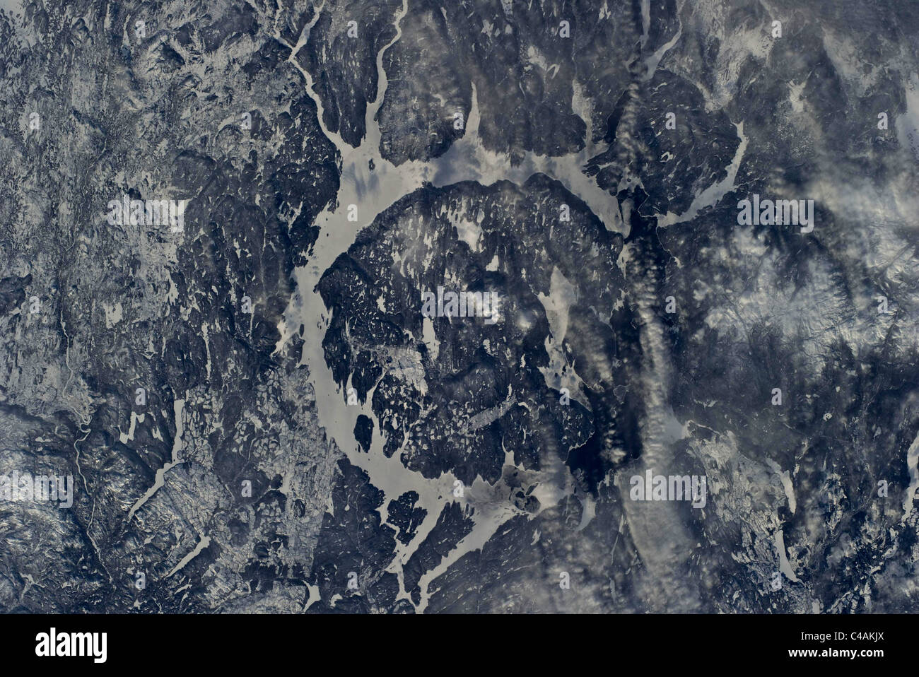 Manicouagan Crater in northern Canada Stock Photo - Alamy