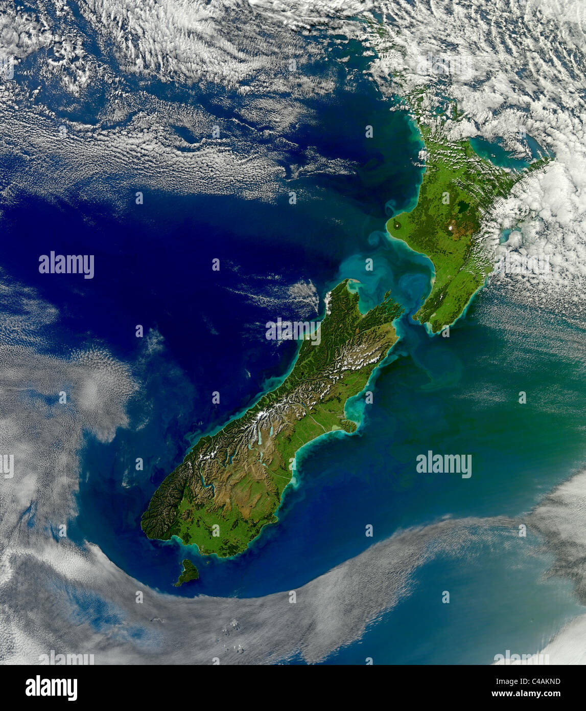 New zealand satellite image hi-res stock photography and images - Alamy