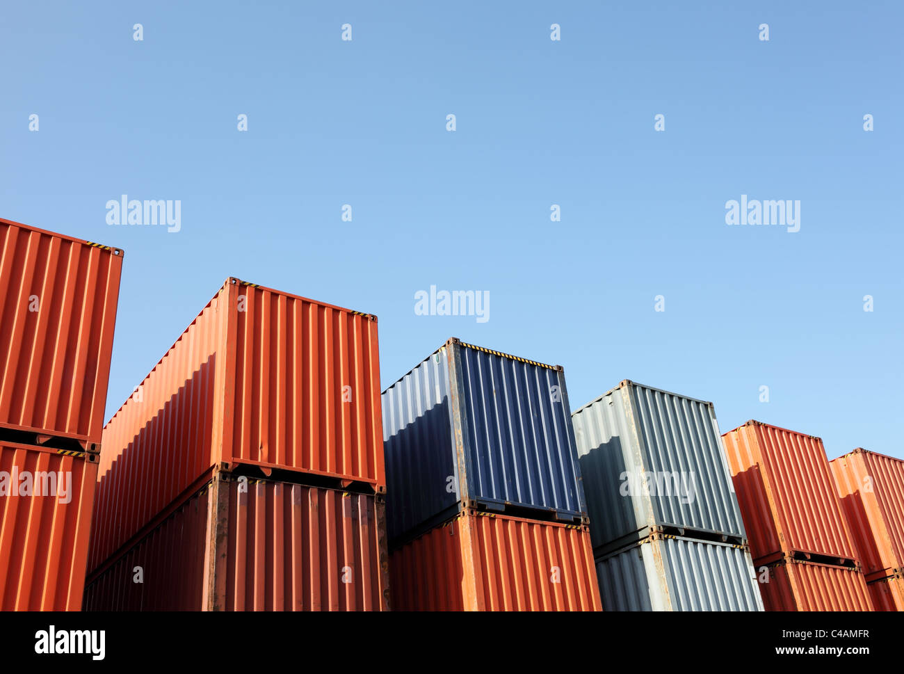 Cargo container and blue sky Stock Photo - Alamy
