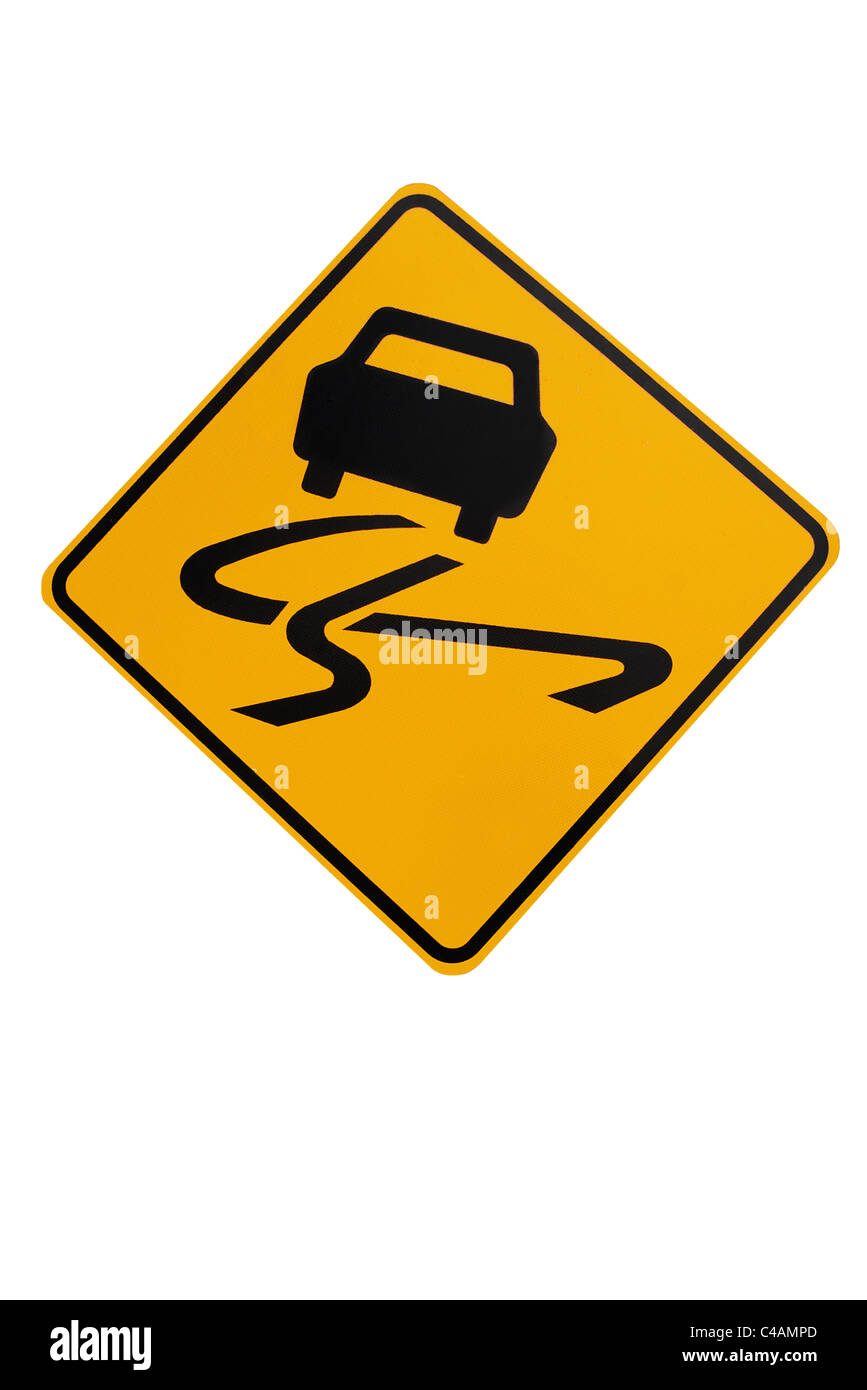 Dangerous conditions sign Cut Out Stock Images & Pictures - Alamy