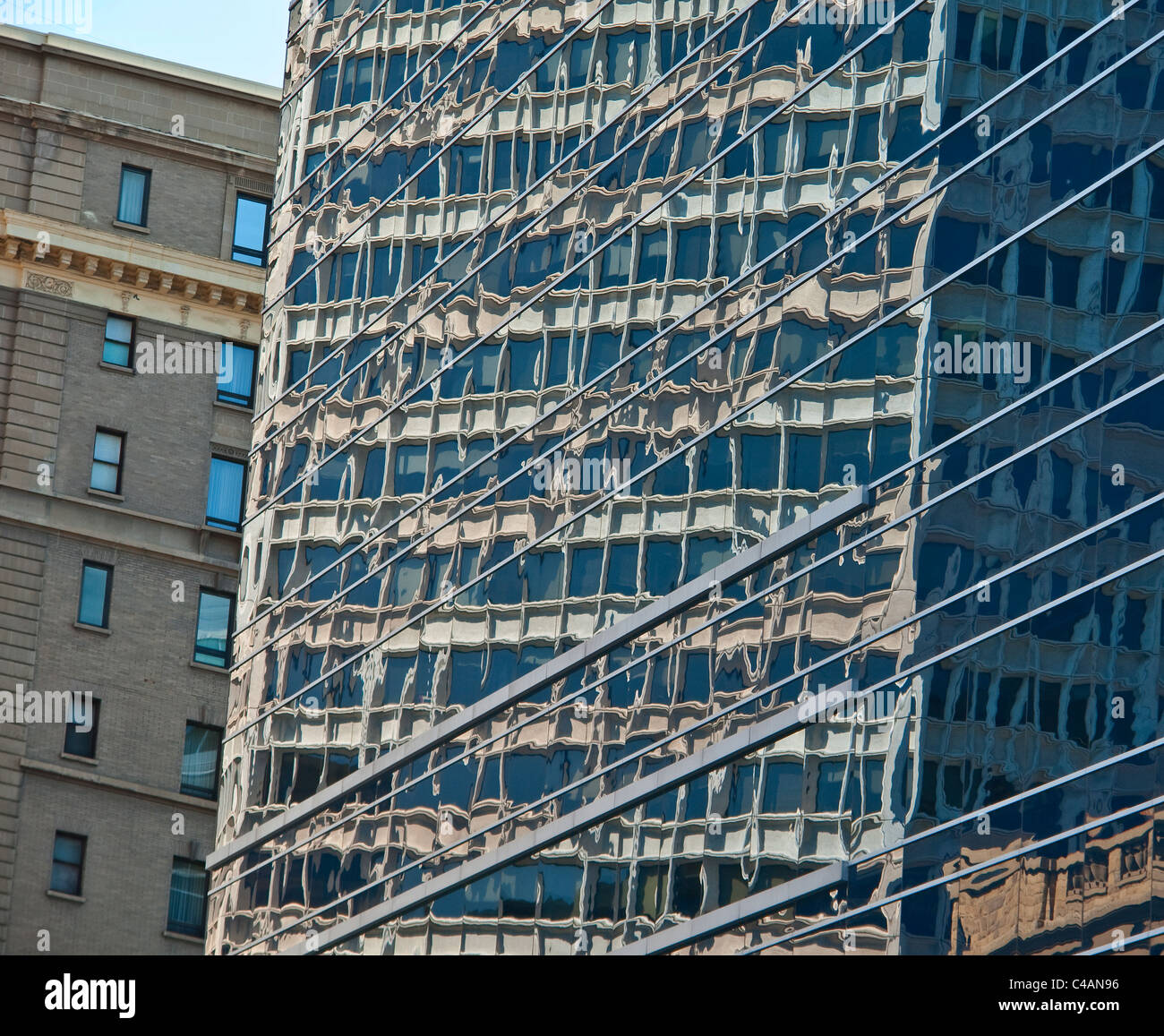 Calgary downtown Architecture Modern Office Tower Reflections Stock ...