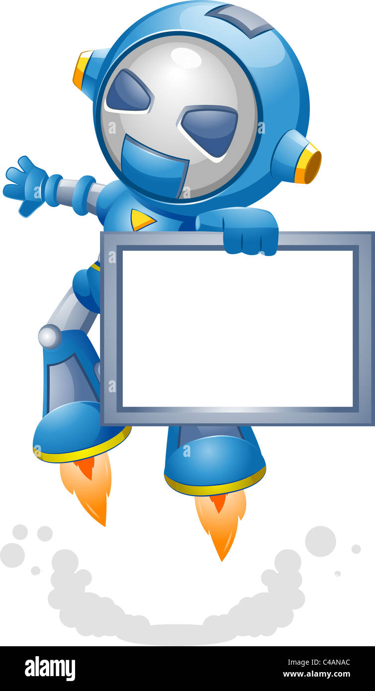 Illustration of a Toy Robot Carrying a Frame Stock Photo - Alamy