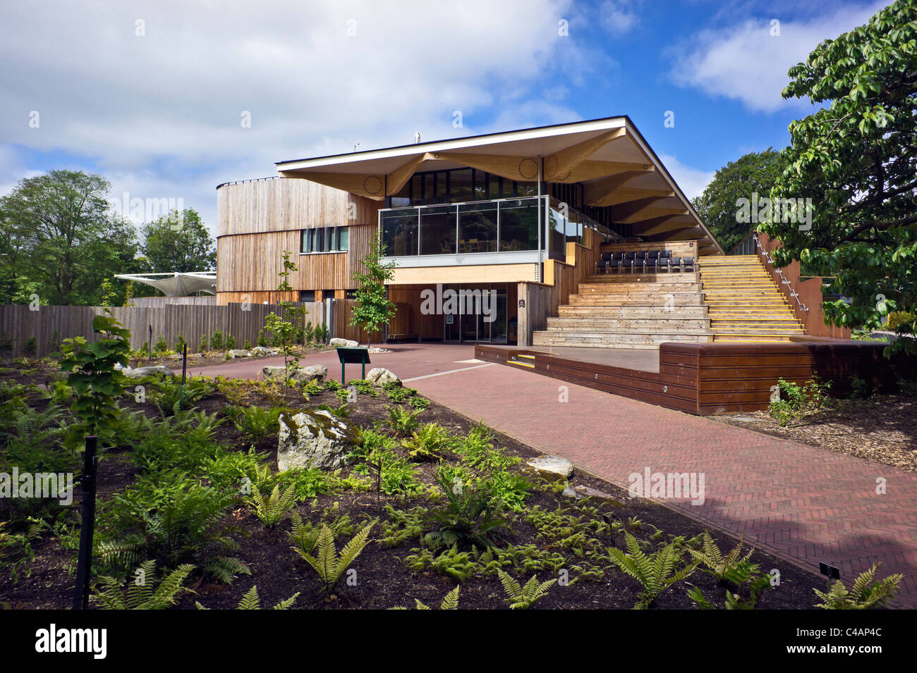 The John Hope Gateway entrance in the Royal Botanic Garden Edinburgh ...