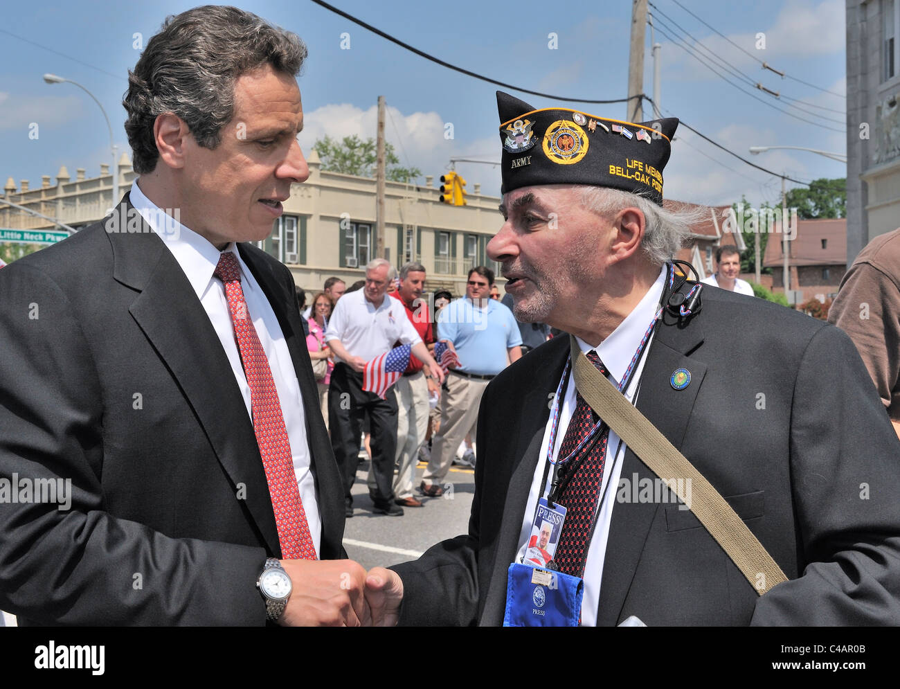 Governor Andrew Cuomo with Army Veteran Mark Koppelman of Oakland ...