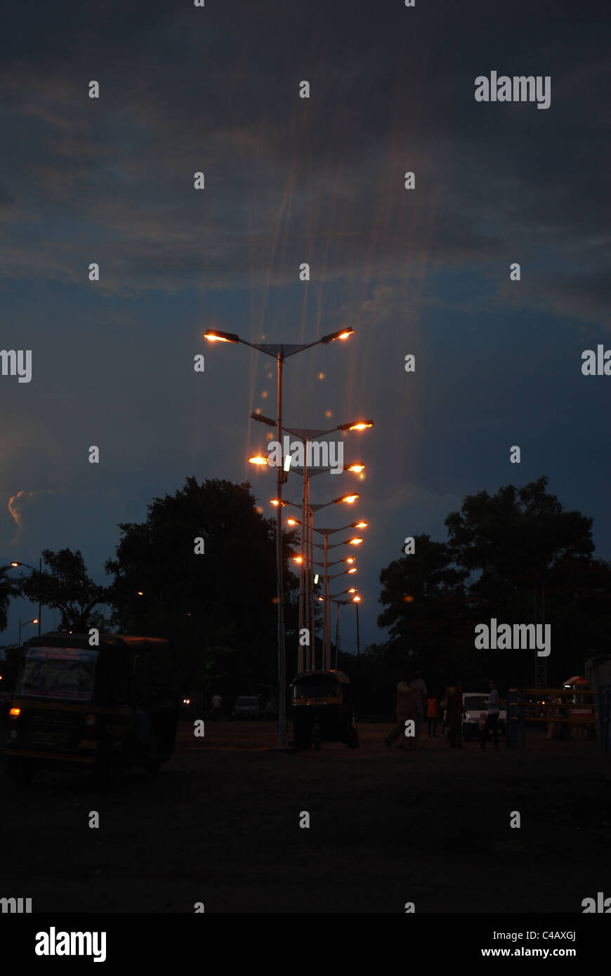 road side night lamp Stock Photo - Alamy