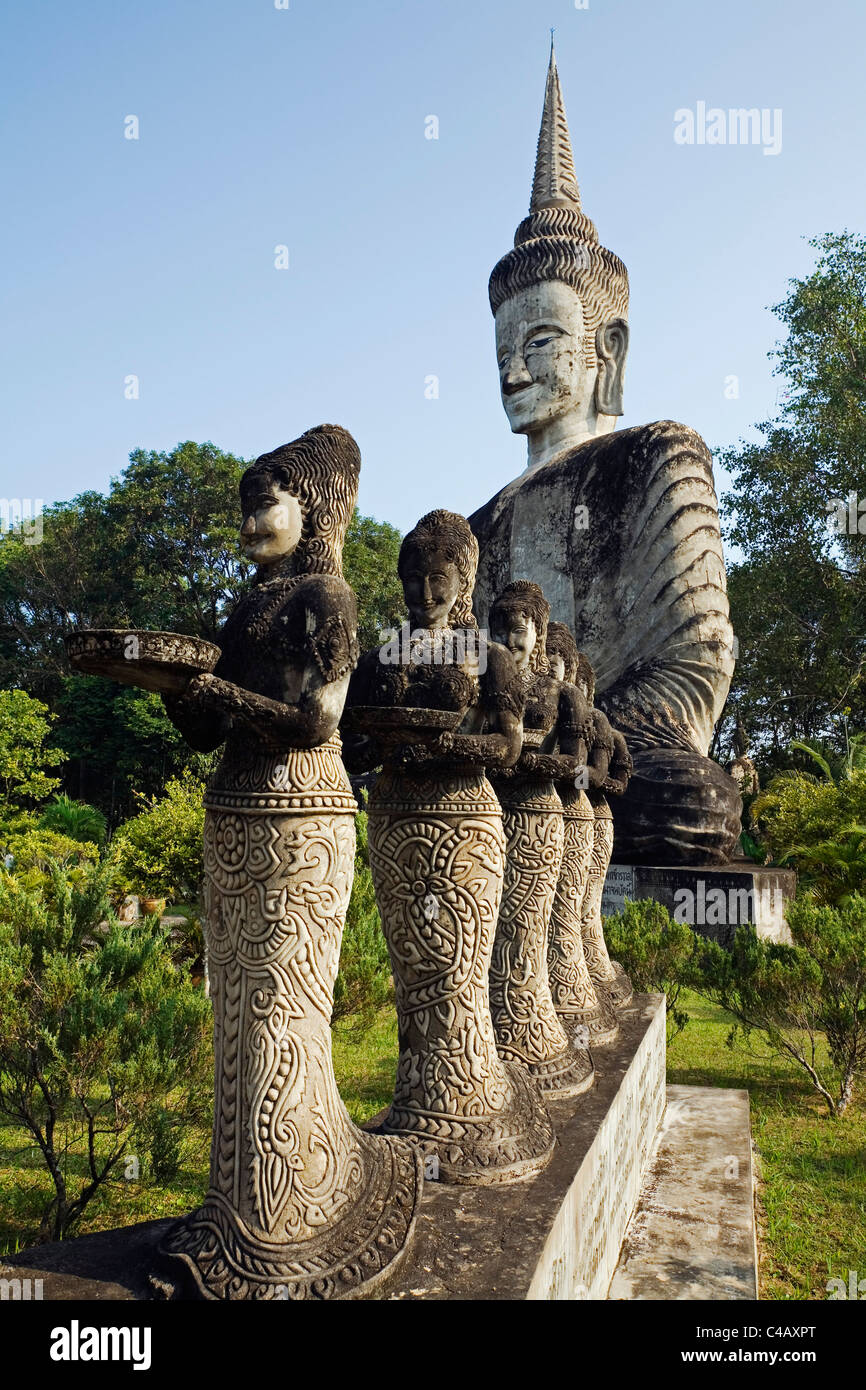 Thailand, Nong Khai, Nong Khai. Sculptures in the Sala Kaew Ku ...
