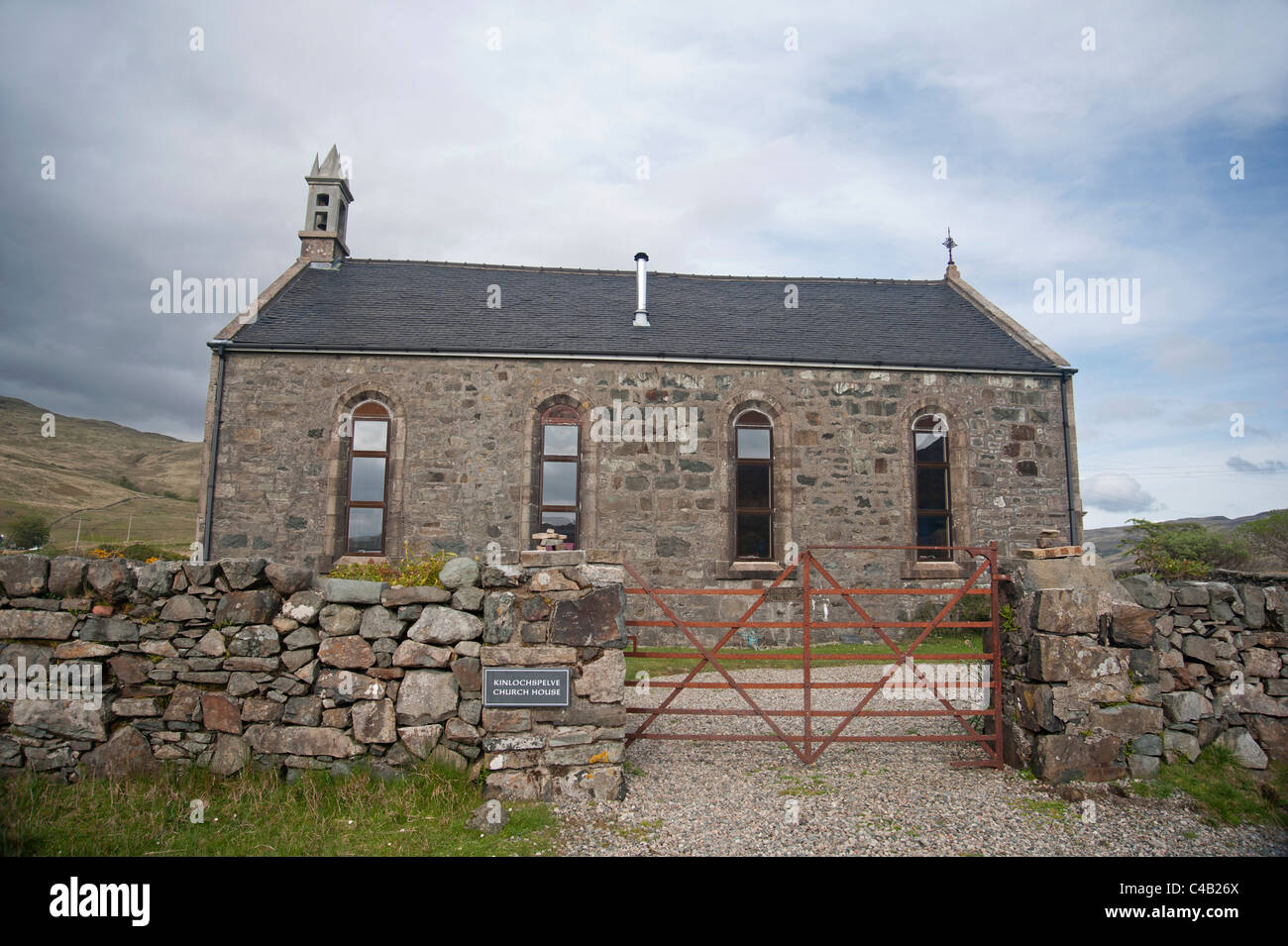 Kinlochspelve Church between Loch Spelve and Loch Uisg on the west side ...
