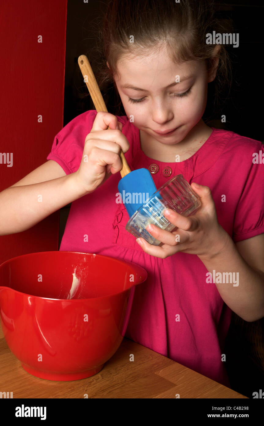 Girl making homemade biscuits hi-res stock photography and images - Alamy