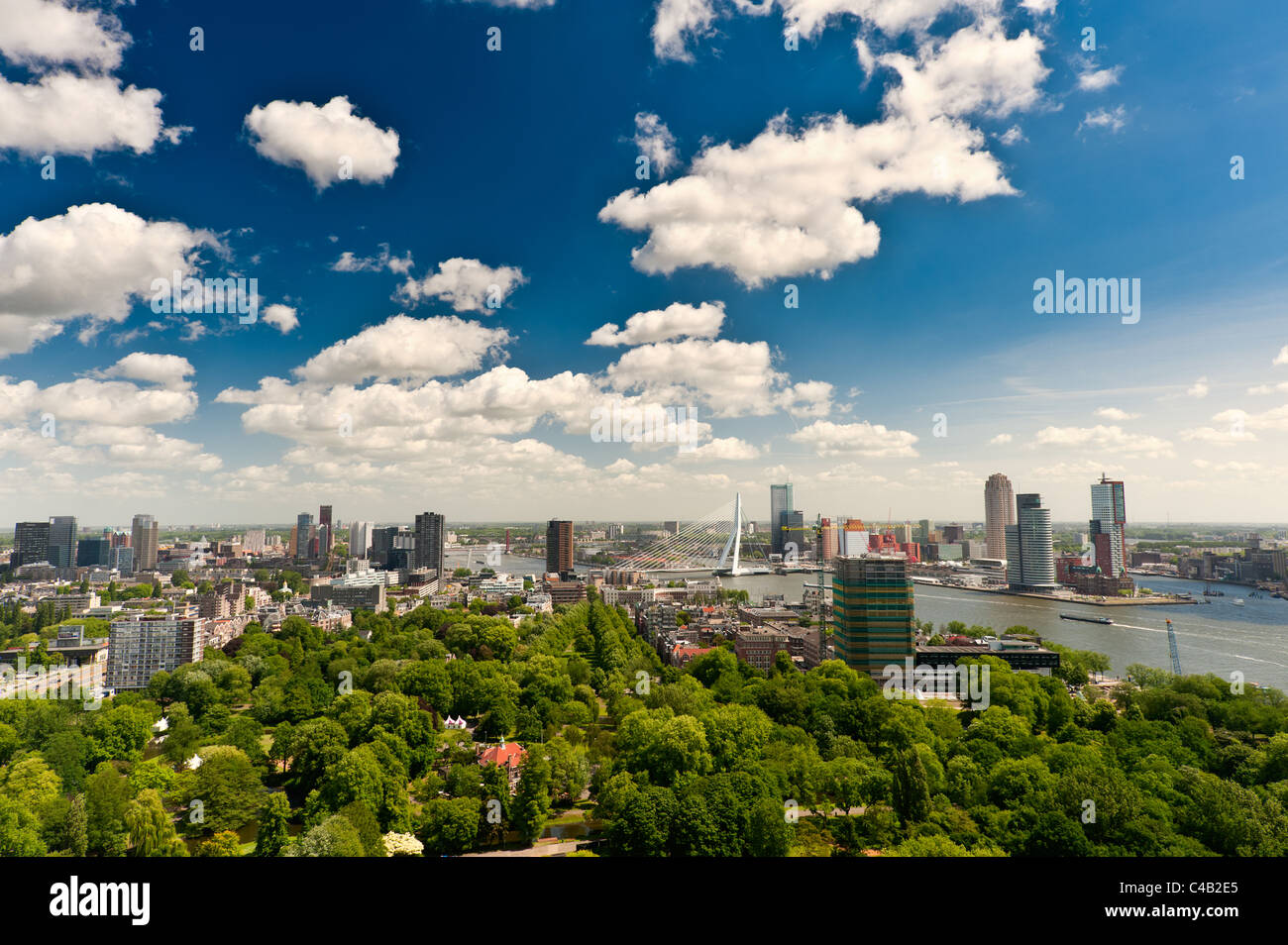 aerial view of Rotterdam in the Netherlands, Europe Stock Photo - Alamy