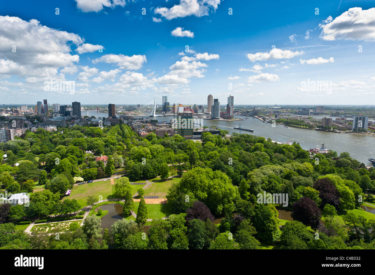 aerial view of Rotterdam in the Netherlands, Europe Stock Photo - Alamy