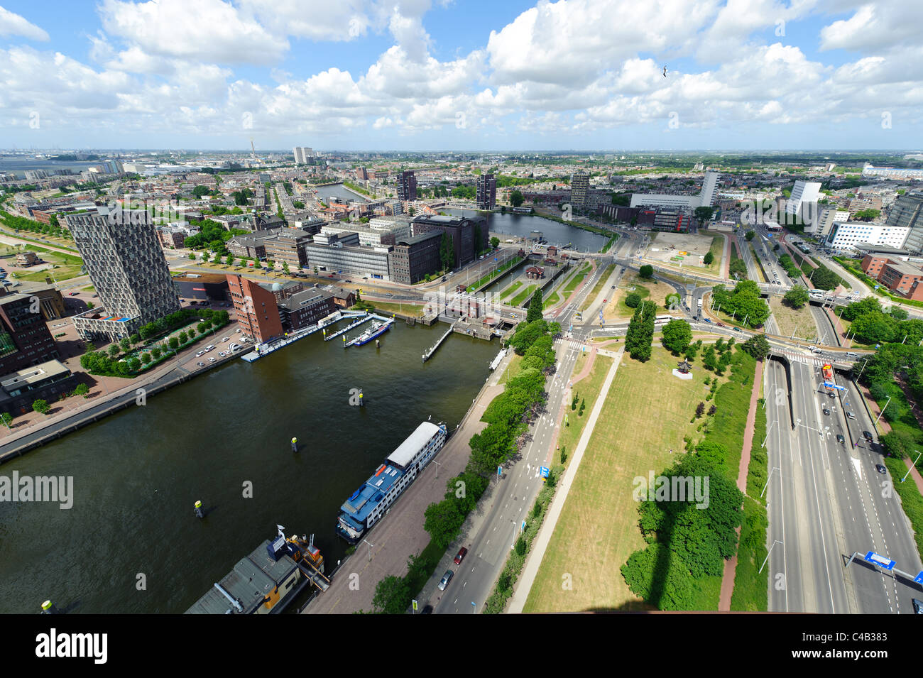 aerial view of Rotterdam in the Netherlands, Europe Stock Photo - Alamy