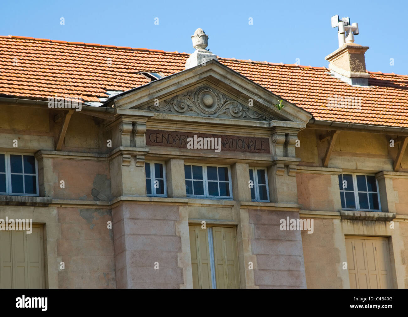 Old police station (gendarmerie), rural France Stock Photo - Alamy
