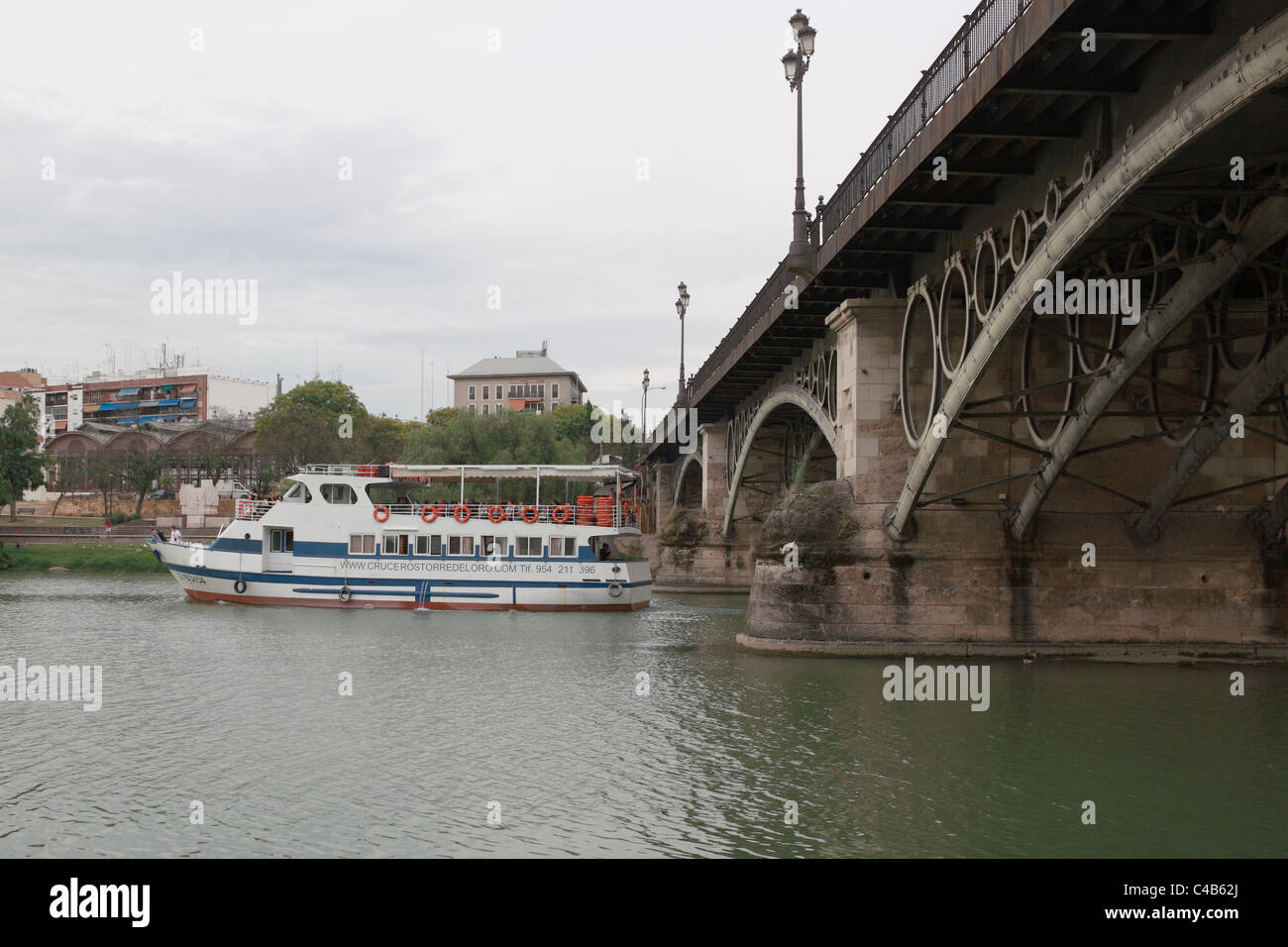 Seville bridge "Puente Isabel II Stock Photo - Alamy