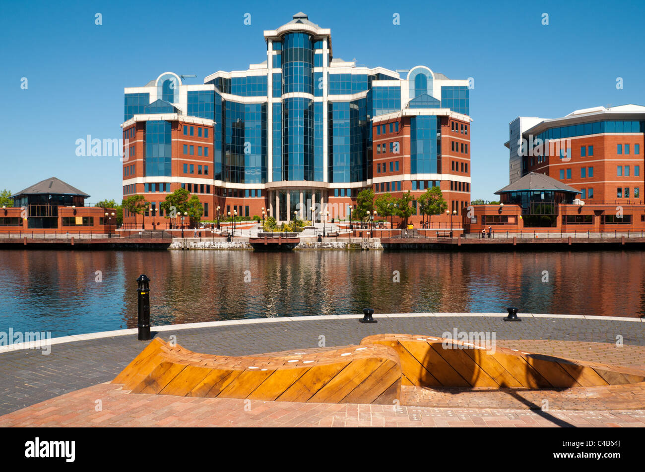 Victoria Building, Erie Basin, Salford Quays, with 'Erie's Rest' in the ...