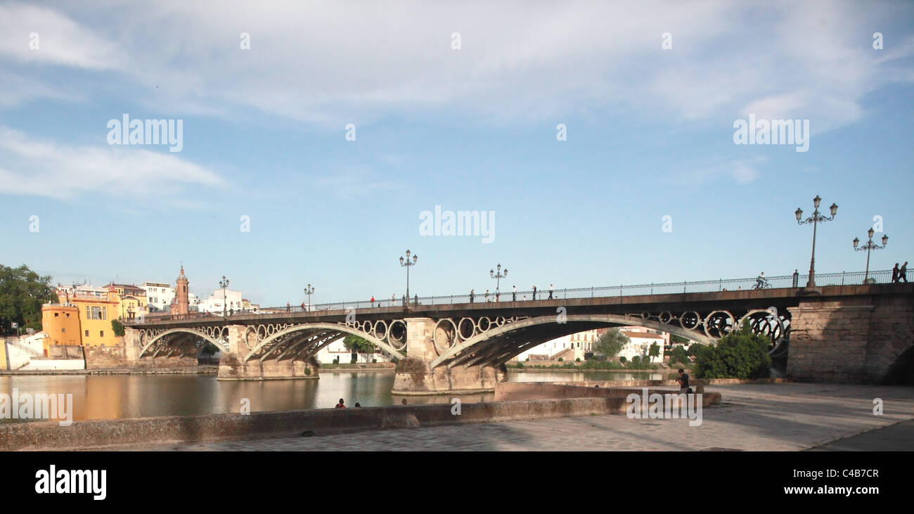 Seville bridge "Puente Isabel II Stock Photo - Alamy