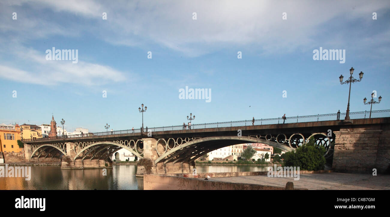 Seville bridge "Puente Isabel II Stock Photo - Alamy