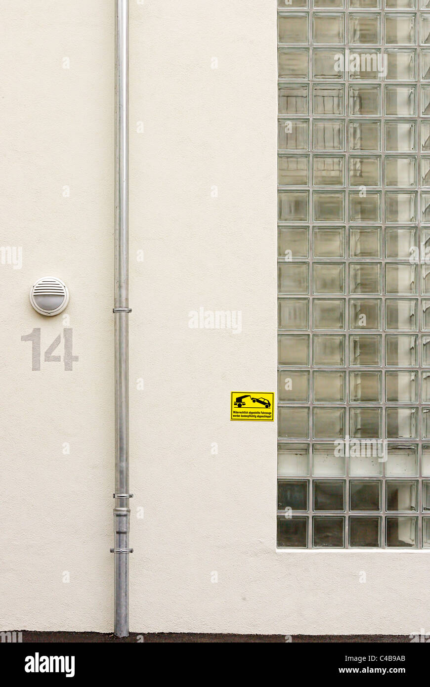 Detail of modern architecture with number 14 Stock Photo - Alamy