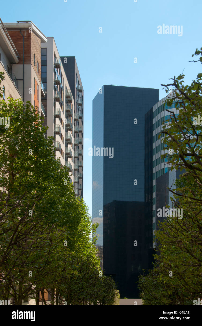 City Park office tower from the Green Quarter development, Manchester ...