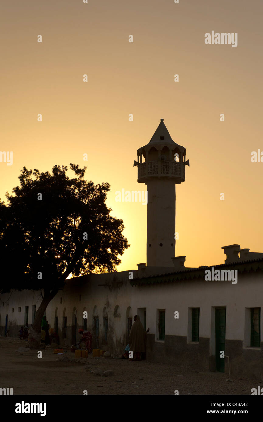 mosque at dusk, Berbera, Somaliland, Somalia Stock Photo - Alamy