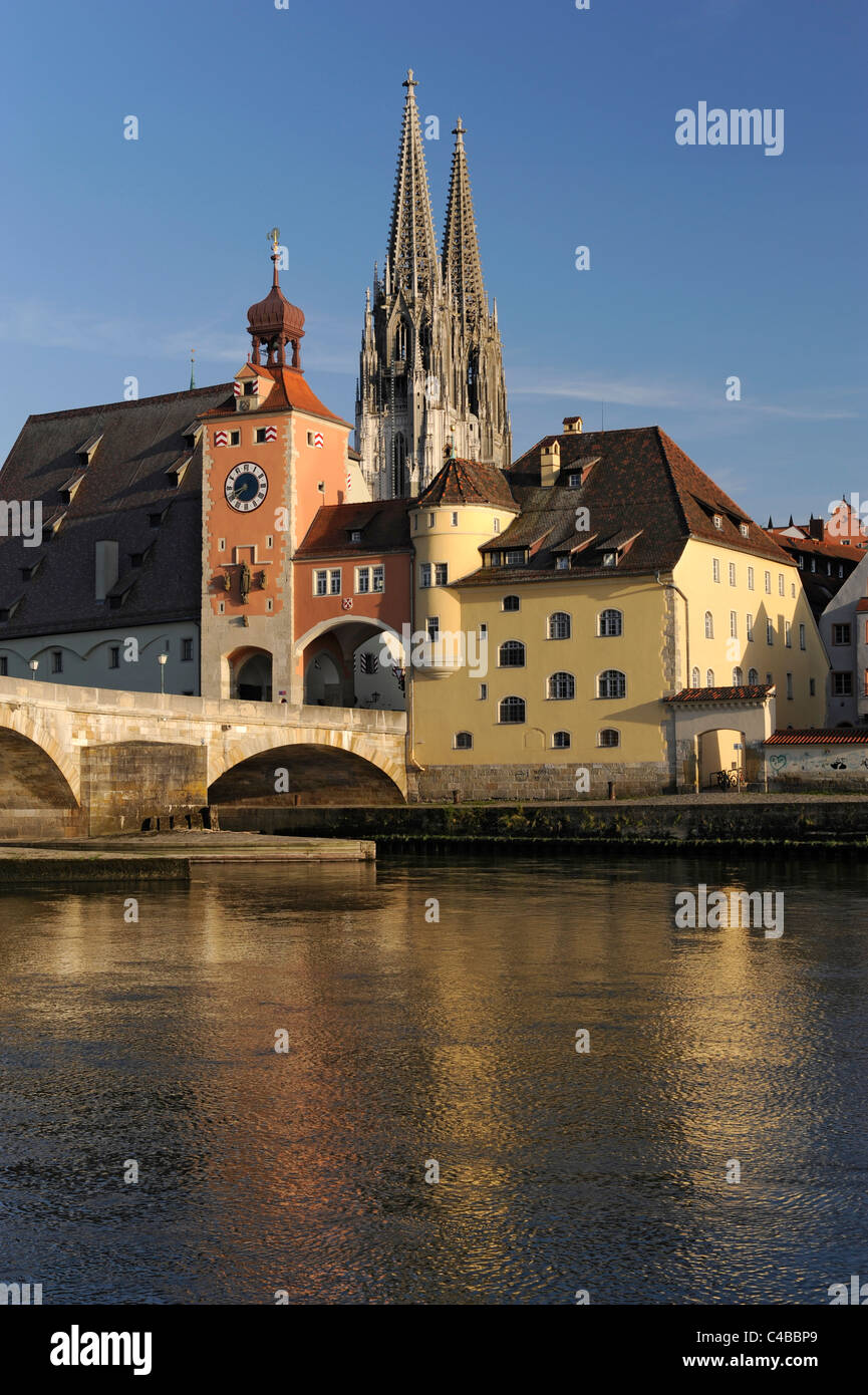 View of danube river in regensburg hi-res stock photography and images ...