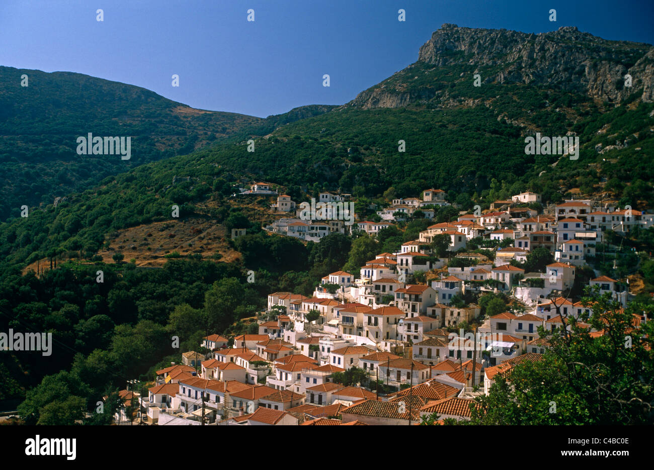 Greece, Peloponnese, Laconia, Vatika Peninsula, Velanidia. The ...