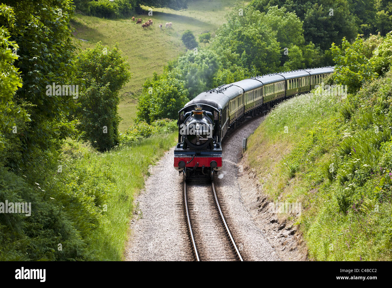 Steam locomotive lydham manor hi-res stock photography and images - Alamy