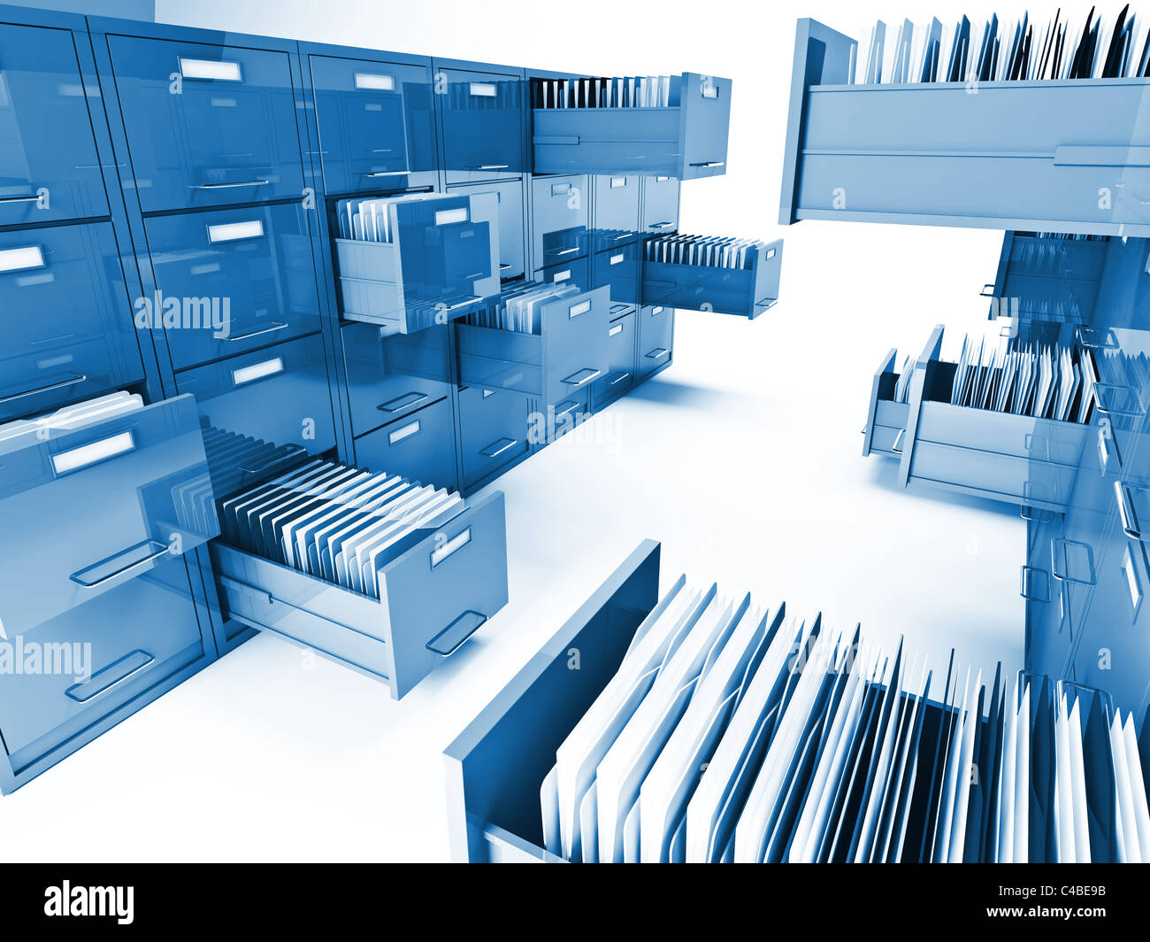 classic file cabinet 3d isolated on white background Stock Photo - Alamy