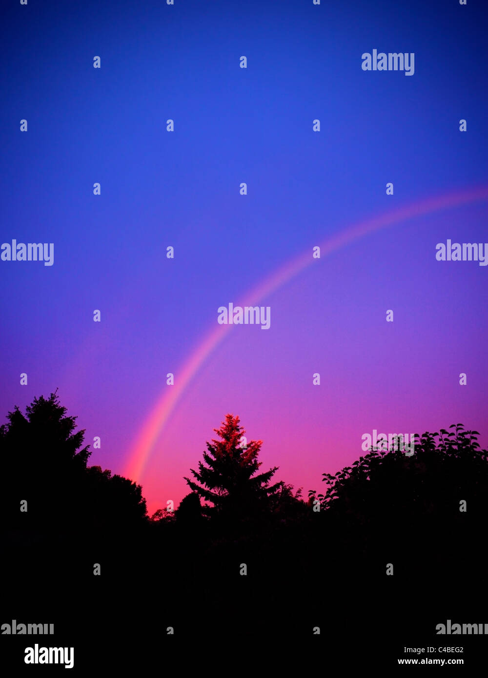 Double rainbow sunset hi-res stock photography and images - Alamy