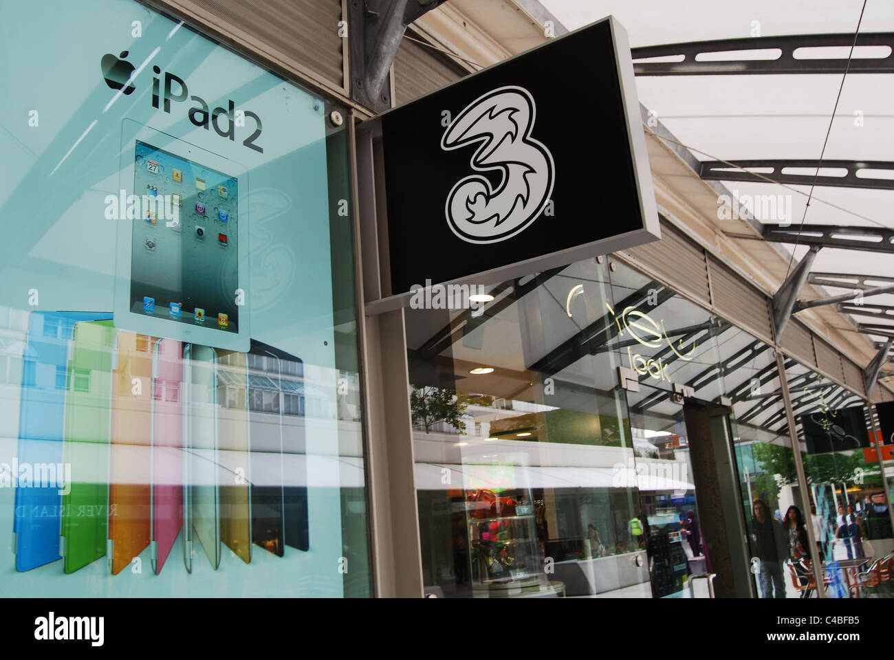 A general view of a 3 Mobile store in the Brunswick Centre, Russell ...