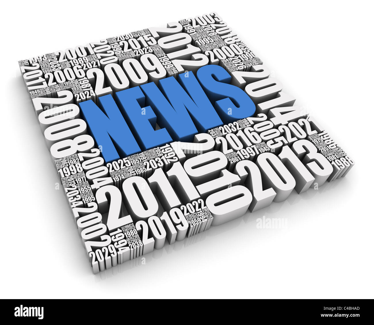 "NEWS" 3D text surrounded by calendar dates. Part of a series Stock ...