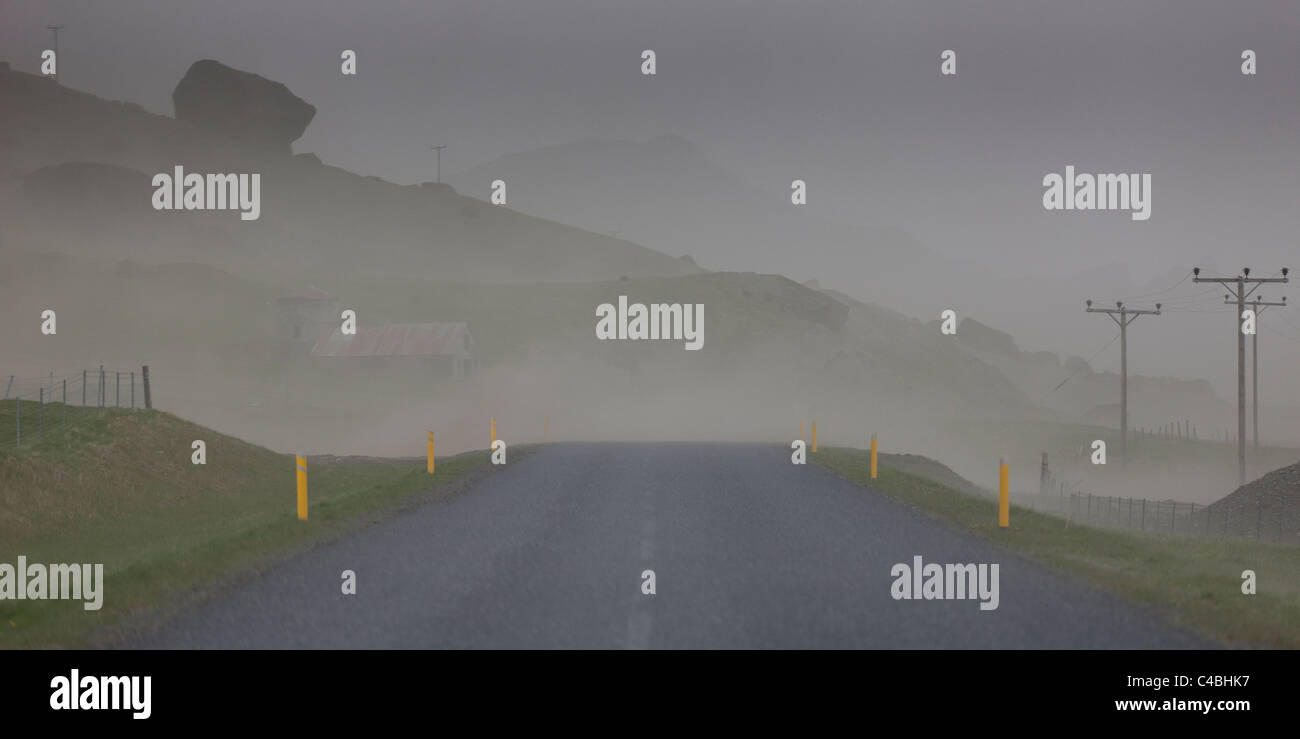 Ash fall from Grimsvotn Volcanic Eruption in the Vatnajokull Glacier ...