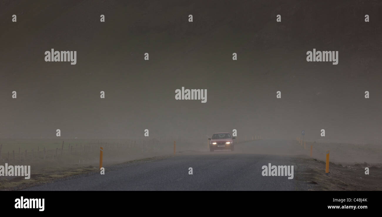 Ash fall from Grimsvotn Volcanic Eruption in the Vatnajokull Glacier ...