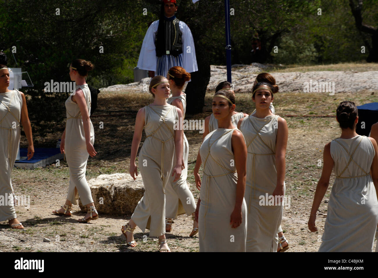 Special Olympics Torch Lighting Ceremony in Pnyx Athens Greece Stock ...