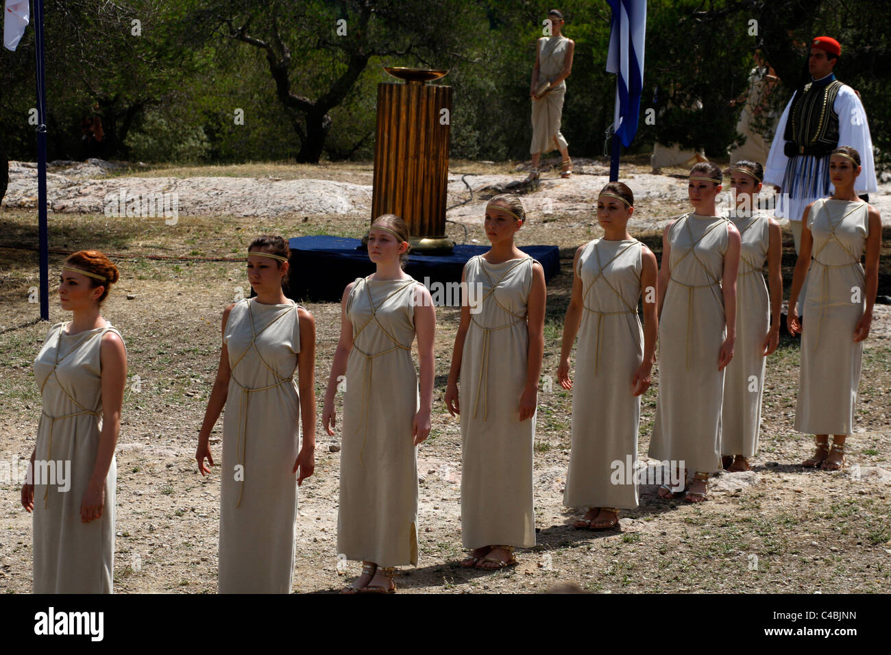 Special Olympics Torch Lighting Ceremony in Pnyx Athens Greece Stock ...