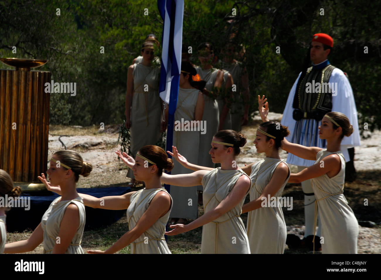 Special Olympics Torch Lighting Ceremony in Pnyx Athens Greece Stock ...