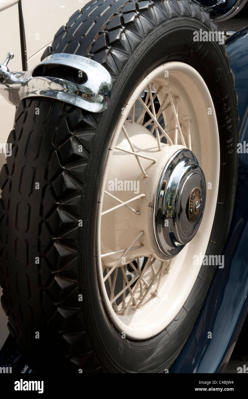 Humber car spare wheel Stock Photo - Alamy