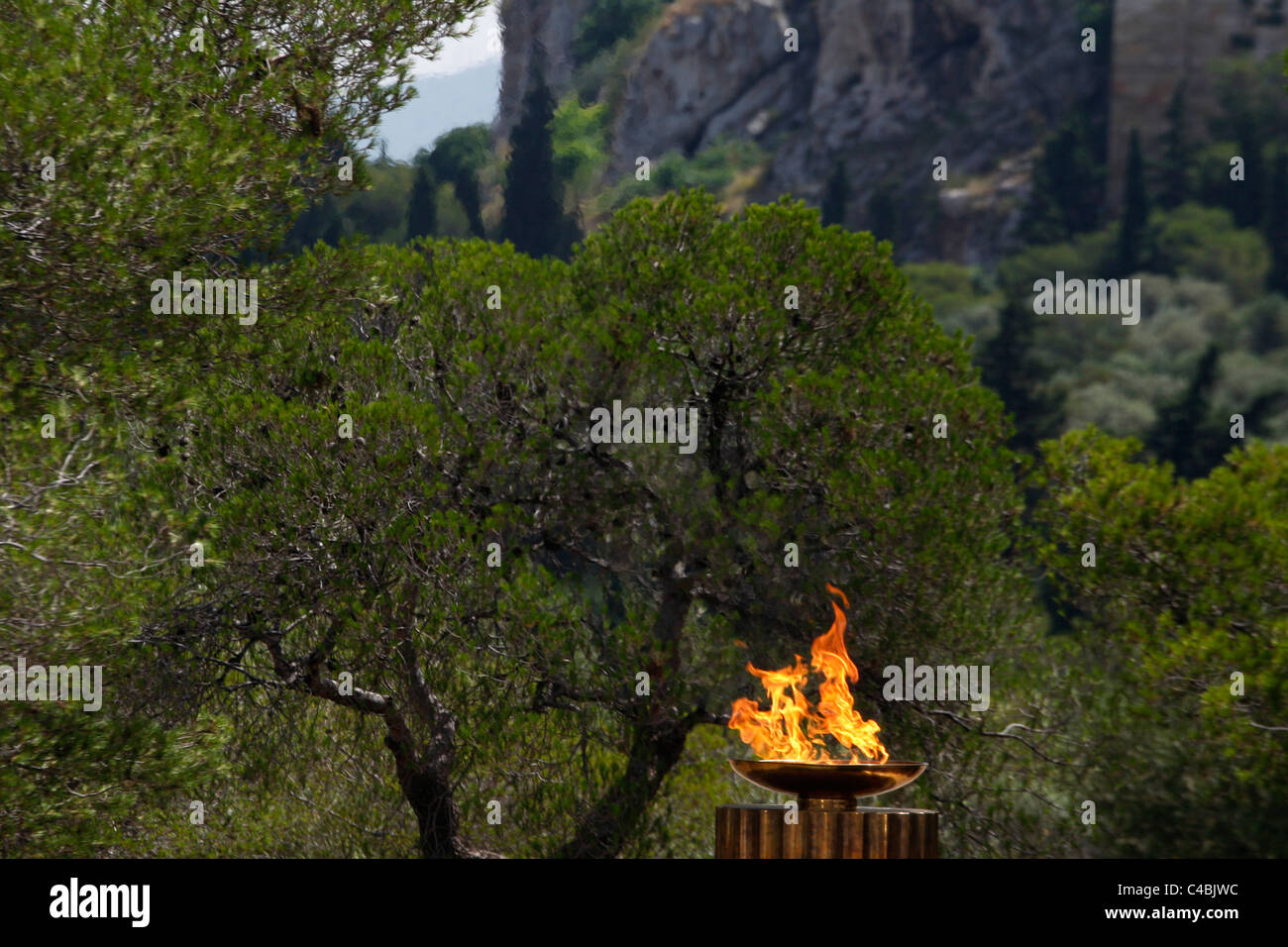 Special Olympics Torch Lighting Ceremony in Pnyx Athens Greece Stock ...