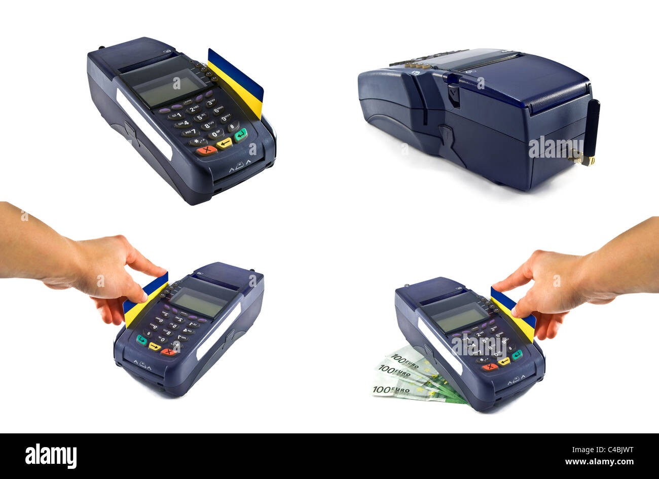 Credit card reader is isolated on white Stock Photo - Alamy
